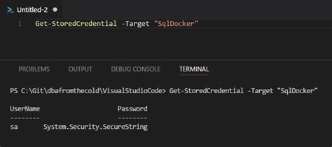 Using Windows Stored Credentials To Connect To Sql In Containers Dba From The Cold
