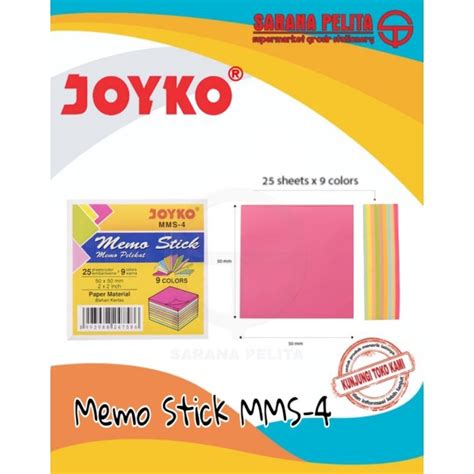 Jual Memo Stick Sticky Note Kertas Memo Memo Tempel Joyko MMS 4 1pcs Shopee Indonesia