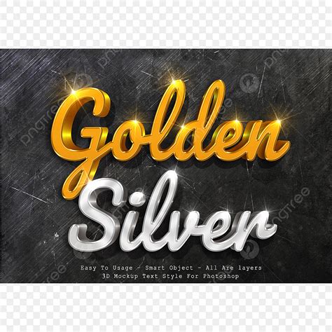 Silver Text 3d Images 3d Mockup Golden Silver Text Effect 3d Mockup