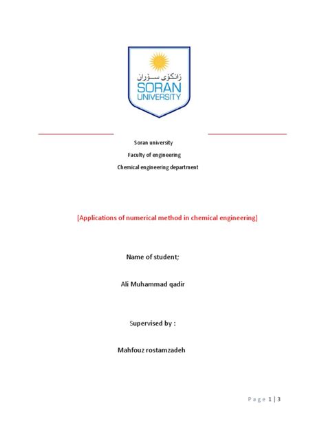 Applications Of Numerical Method In Chemical Engineering Pdf