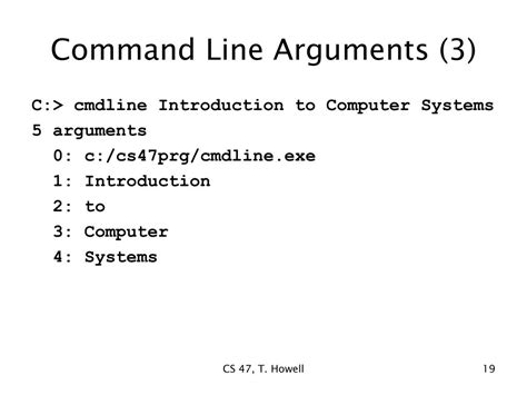 Explain Command Line Arguments Design Talk