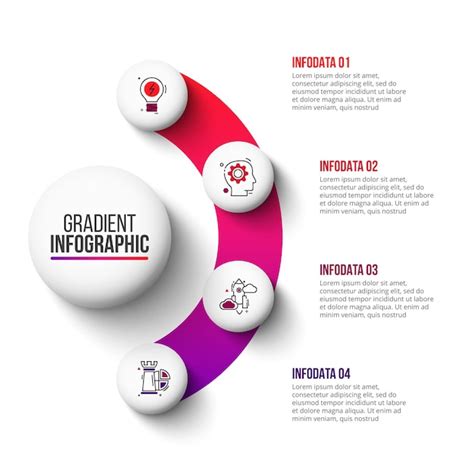 Premium Vector Flow Chart Infographic Business Template Central Circle With Circles Around It