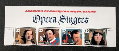 Us Scott 3154 3157 Opera Singers Plate Block Of 4 Stamps Mnh United