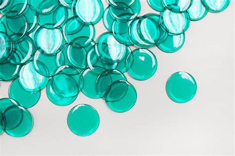 Green Translucent Scratcher Chips Penny Size Qty 25 My Scratch Offs