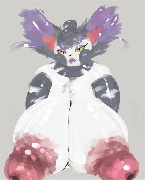 Rule 34 Bottomless Cat Ears Gray Fur Huge Breasts Huge Nipples Hyper