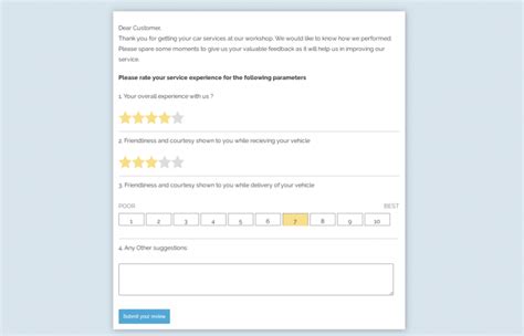 Feedback Form In HTML With Star Rating Codeconvey