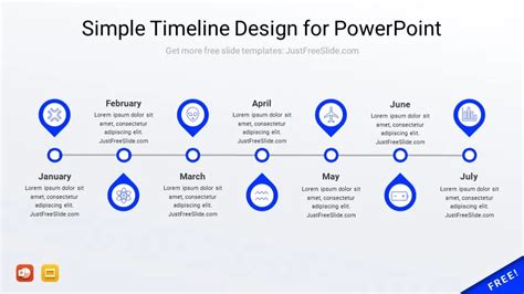 Simple Timeline Design For Powerpoint 23 Layouts Just Free Slide