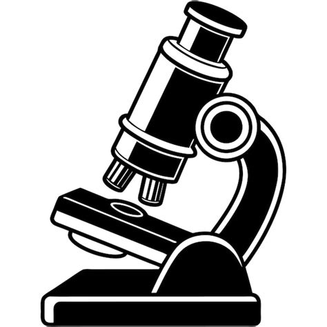 Microscope Silhouette Vector Illustration Premium Ai Generated Vector