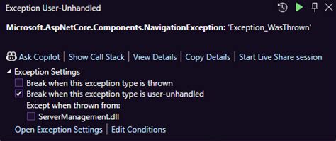 Blazor Navigationmanager Throws Unspecified Navigation Exeption C