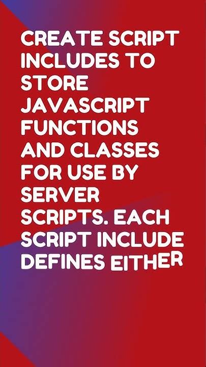 script includes shorts servicenow youtube