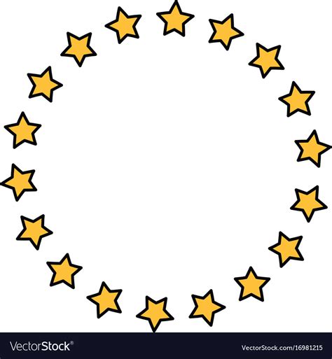 Stars Round Ornament Royalty Free Vector Image
