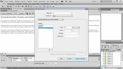 dreamweaver cs6 utiliser la fonction transitions css youtube