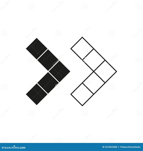 Tiling Pattern Icon Geometric Shapes Black And White Vector
