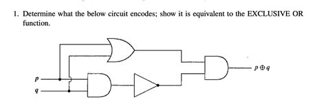Solved 1 Determine What The Below Circuit Encodes Show It