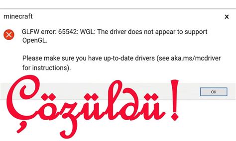 minecraft glfw error 65542 hatası Çözümü Çoook basit techworm