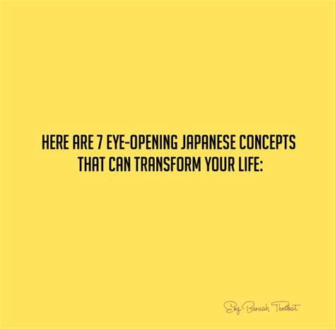 7 Japanese Concepts Baraah Thnibat