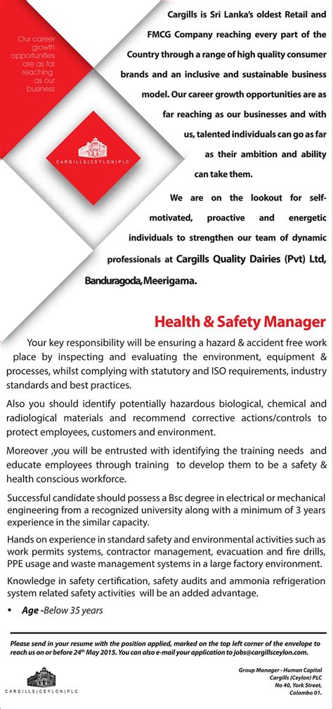 Health And Safety Manager