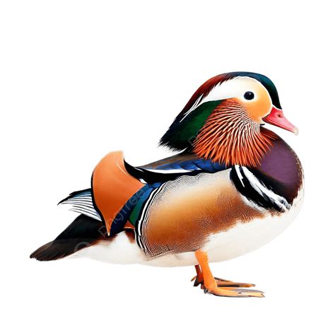흰색 배경에 만다린 오리 오리 새 만다린 오리 Png 일러스트 및 Psd 이미지 무료 다운로드 Pngtree