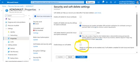 I Am Unable To Delete Recovery Service Vault Vault Cannot Be Deleted Due To Items In Soft