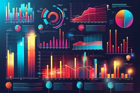 Premium Photo Illustration Of Business Data Graph Analysis Business