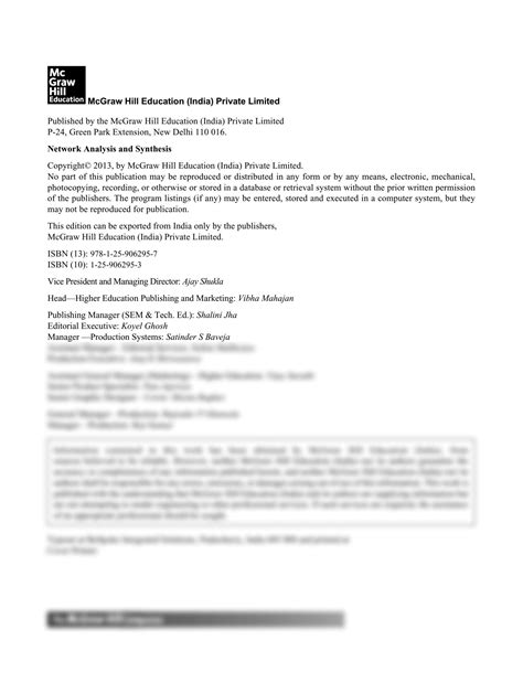 Solution Logicwork In Network Analysis And Synthesis Ravish R Singh Mc Graw Hill India 2013