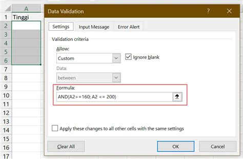 Cara Menggunakan Rumus Data Validation Excel Excelandor