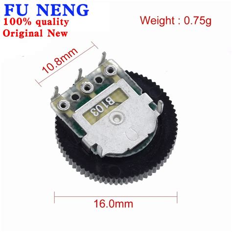 10pcs B103 16x2mm 10k Ohm Double Dial Taper Volume Wheel Duplex Potentiometer Z07 Drop Ship
