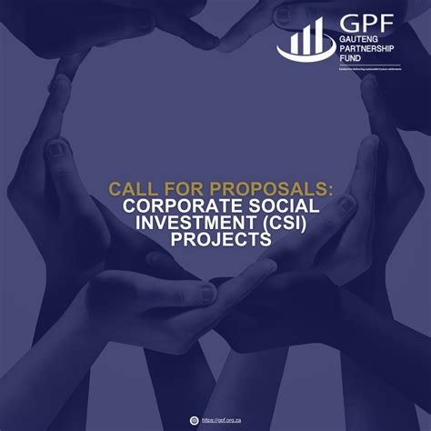 Call For Proposals Corporate Social Investment Csi Projects Gauteng