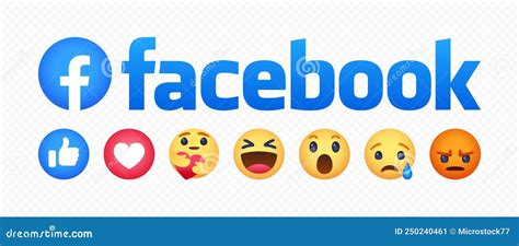 Facebook React Emojis Background Vector Illustration 227810547