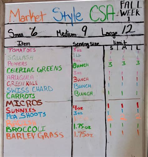Weekly Csa Farm Update And Packing List