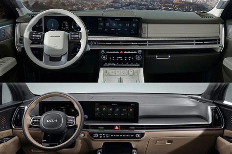 싼타페 하이브리드 쏘렌토 7인승 2열독립시트와 3열 좌석비교 차카