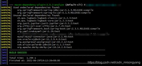 Maven插件之dependencyanalyzemvn Dependencyanalyze Csdn博客