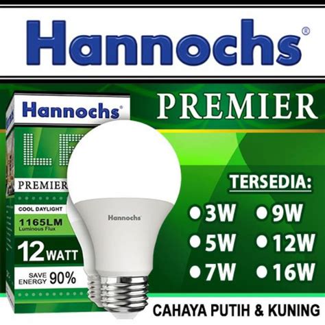 Jual LAMPU LED HANNOCHS 3 Watt 5 Wattt 7 Watt 9 Watt 12 Watt 15 Watt PREMIER Indonesia