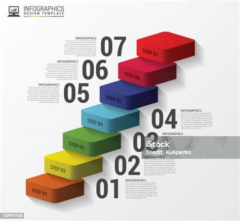 추상적임 3d 계단 인포그래픽 또는 회사연혁 형판 벡터 0명에 대한 스톡 벡터 아트 및 기타 이미지 0명 계단 그래프 Istock