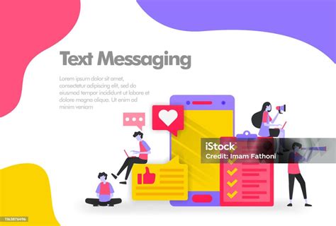 문자 메시지 일러스트 레이션 개념 송수신 메시지 방문 페이지 웹 사이트 모바일 앱 Ui Ux 배너 포스터 전단지 브로셔 웹 인쇄 문서에 대한 현대적인 평면 디자인 개념 벡터