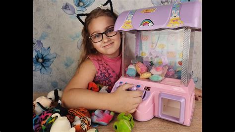 Мини Игровой Автомат Кран Челленж КАК ДОСТАТЬ ИГРУШКУ ИЗ АВТОМАТА Youtube