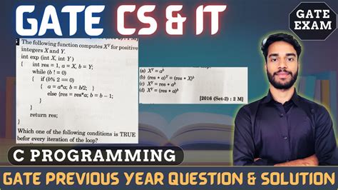 Gate Pyq C Programming Gate Cs And It Gate Exam Pyqs Solution