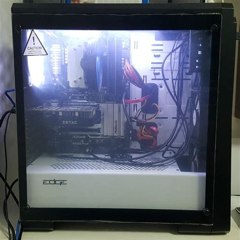 Rush Pc Casing Mid Tower Tecware Edge Black White Color Tempered
