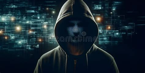 Hacker In Hoodie Dark Theme Cybersecurity Vulnerability Generative Ai