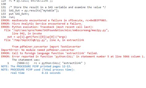 Proc Fcmp Python Execution Error No Module Sas Support Communities
