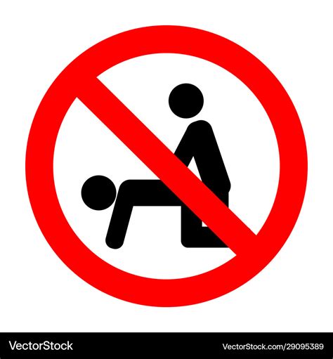 Prohibition Of Sexual Activity Royalty Free Vector Image