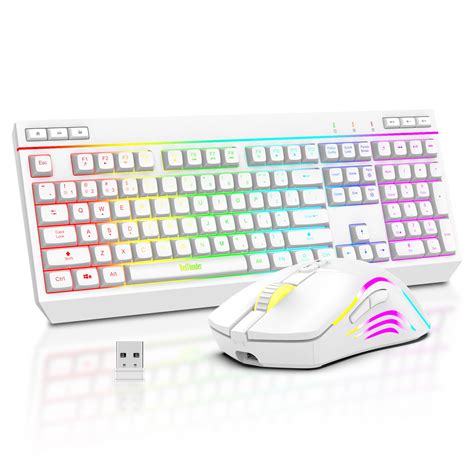 RedThunder K20 Wireless Keyboard And Mouse Combo Full Size Anti Ghosting Keyboard With