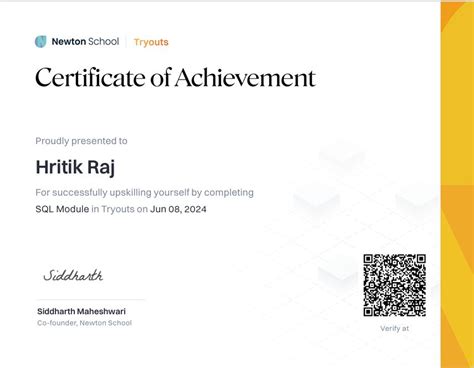Hritik Raj On Linkedin I Recently Completed A Sql Questions In The Ai Tryout At Newton