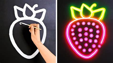 How To Draw GLOW Effect Easy Painting Ideas For Your Home The