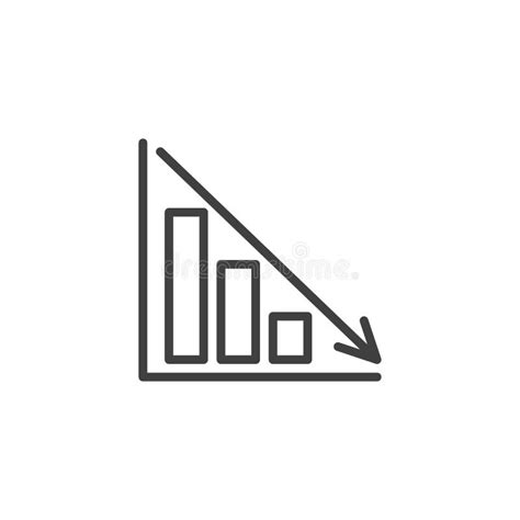Decrease Diagram Line Icon Stock Vector Illustration Of Report 242998644