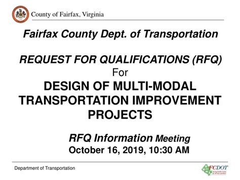 Ppt Design Of Multi Modal Transportation Improvement Projects Rfq