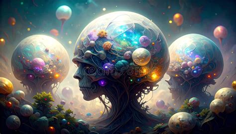 Surreal Skulls Stock Illustration Illustration Of Light 377152300