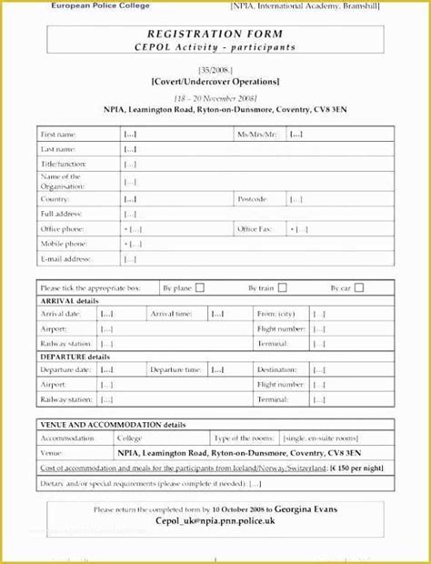Dance Registration Form Template Free Of Dance Registration Form