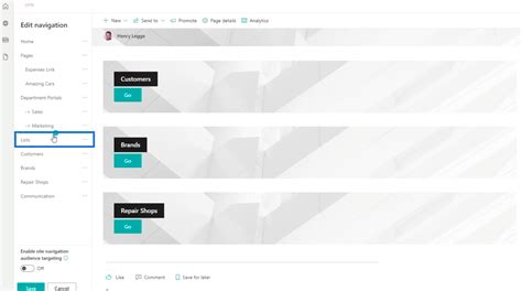 Adding SharePoint List Navigation Master Data Skills AI