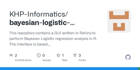 Github Khp Informaticsbayesian Logistic Regression R Shiny App This Repository Contains A